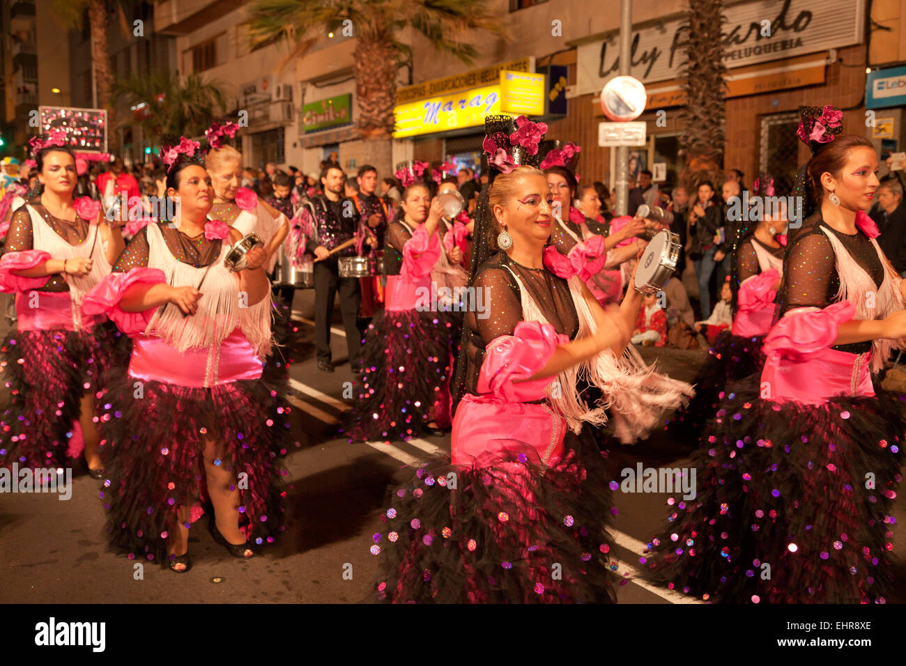 Imaginative costumes at the carnival, Santa Cruz de Tenerife, Tenerife, Canary Islands, Spain ...