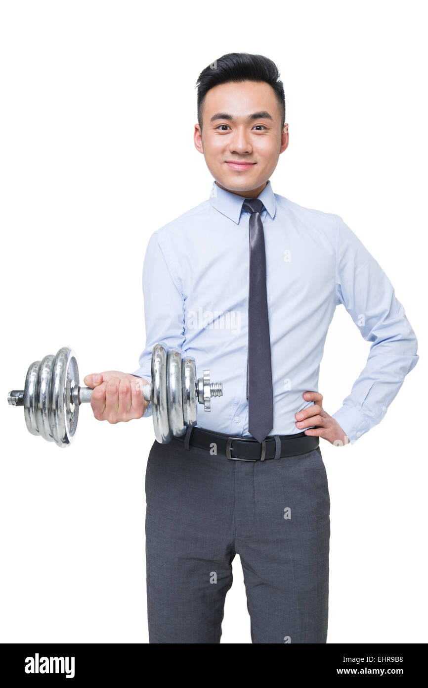 Smiling chinese man lifting hi-res stock photography and images - Alamy