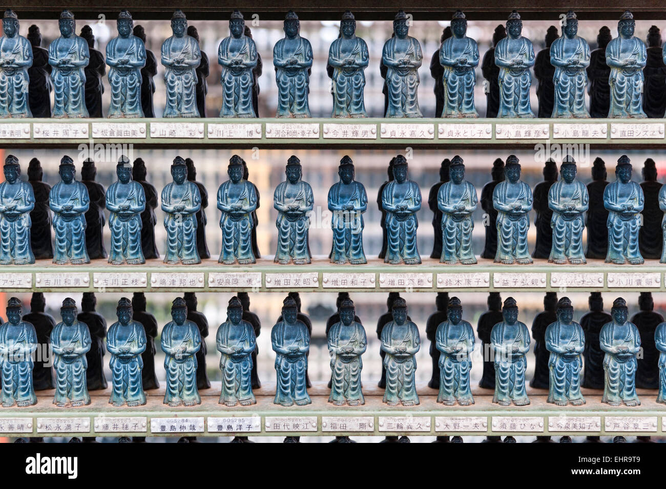 Miniature statues or figurines of Kannon (the Buddhist Goddess of ...