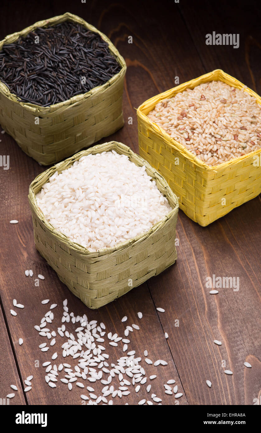 rice in baskets Stock Photo - Alamy