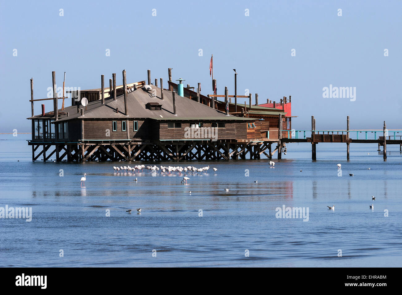 Raft Restaurant, Walvis Bay, Namibia Stock Photo - Alamy