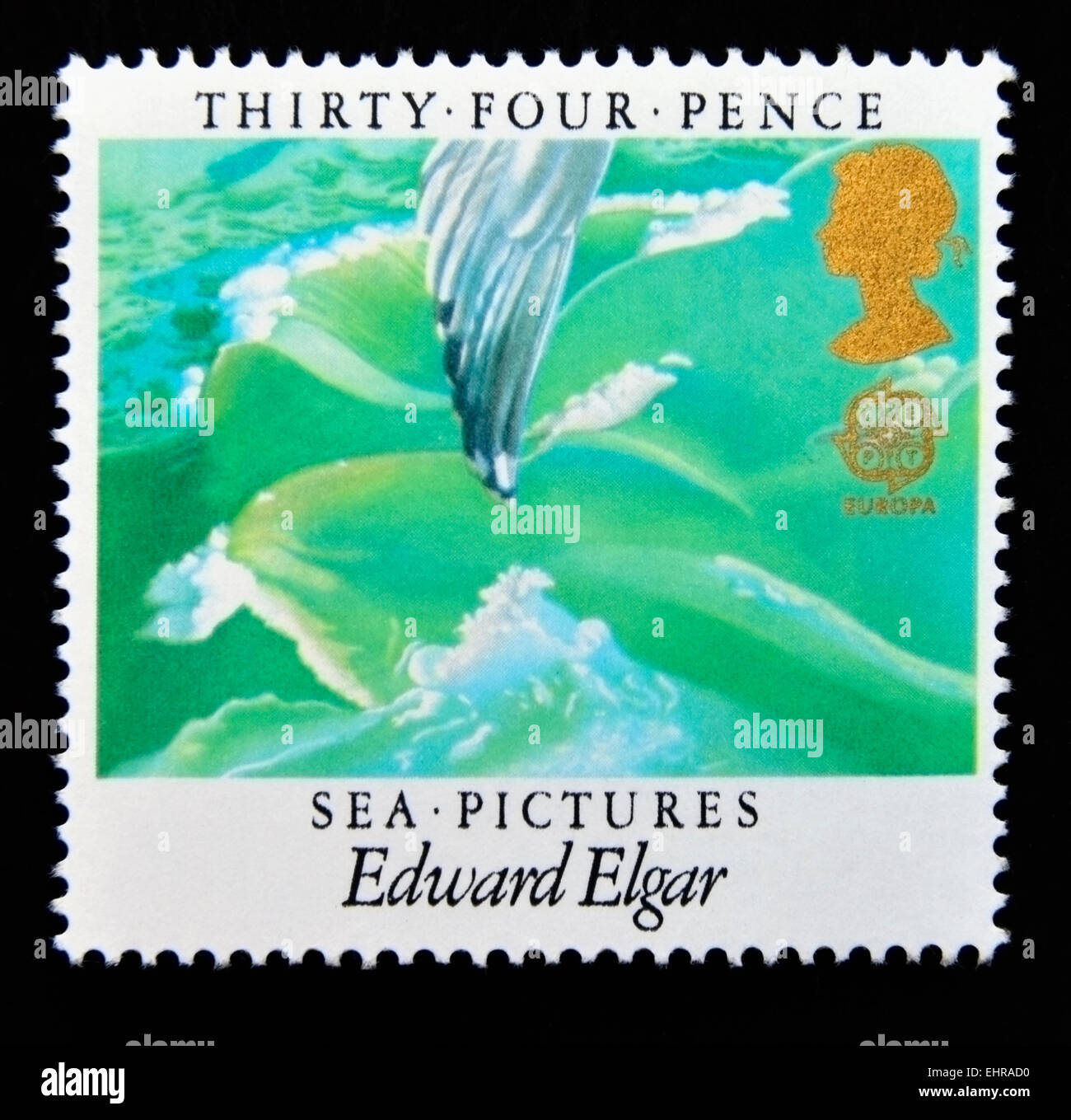 Postage stamp. Great Britain. Queen Elizabeth II. 1985. Europa ...