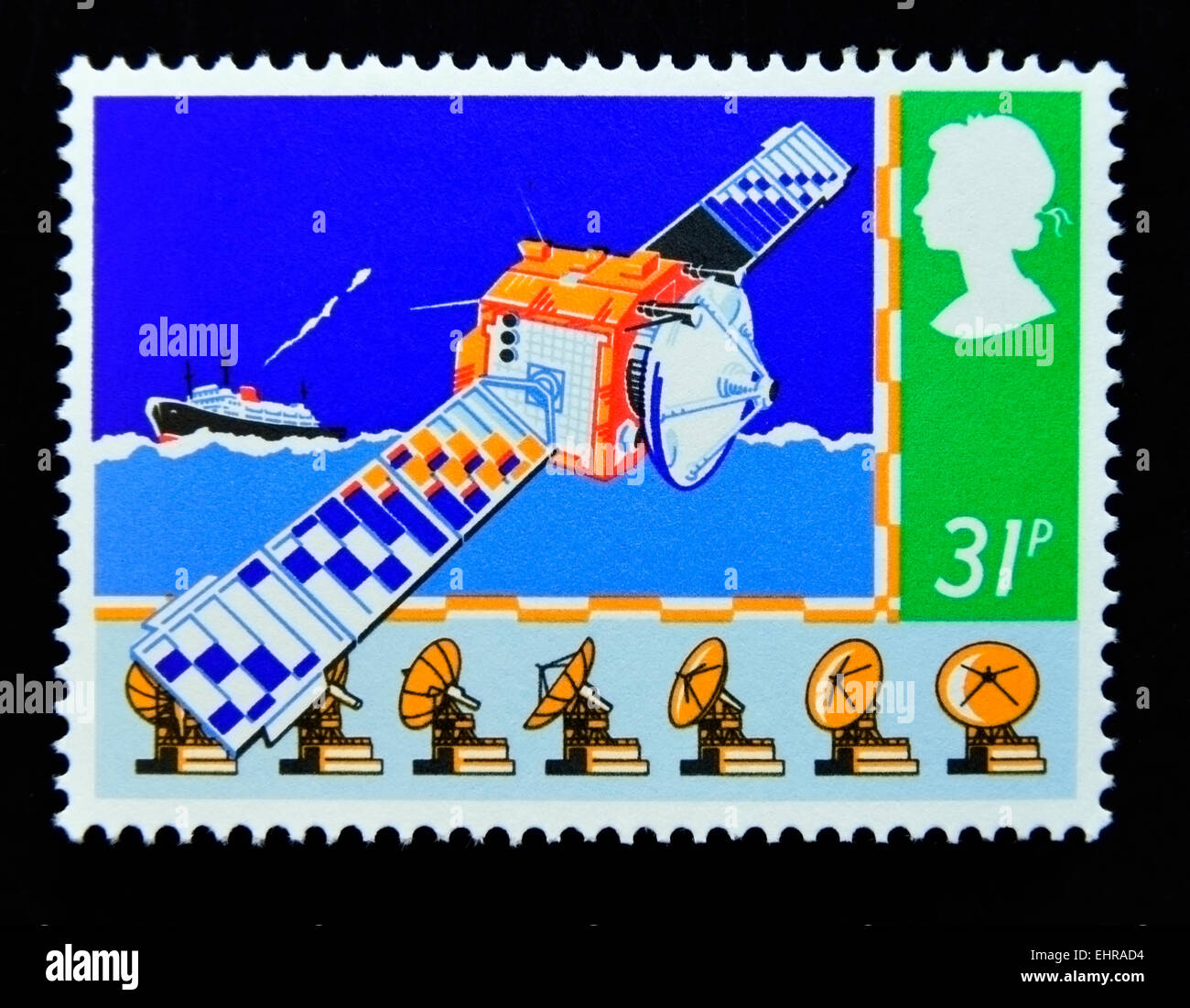 Postage stamp. Great Britain. Queen Elizabeth II. 1985. Safety at Sea ...