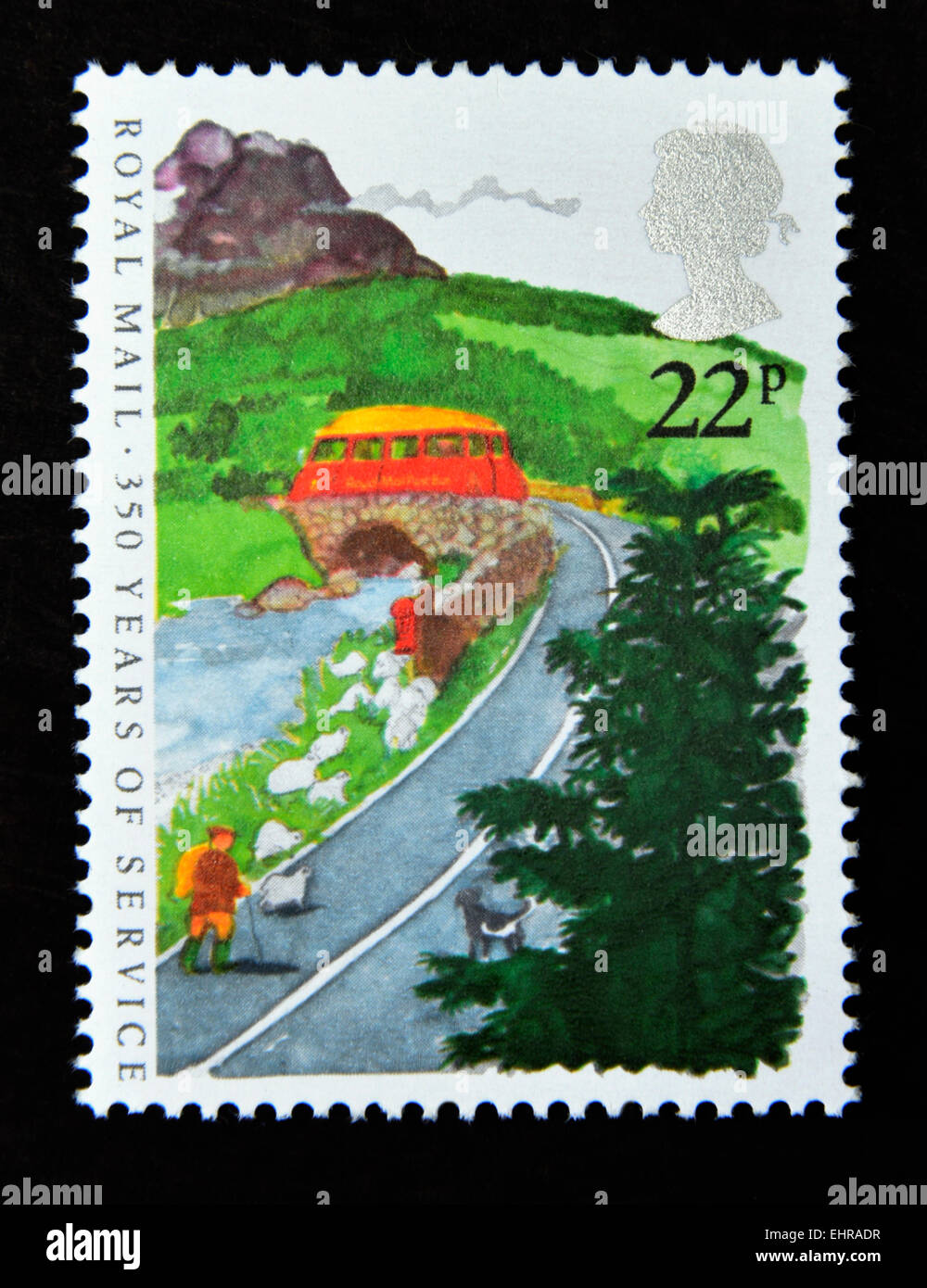 Postage stamp. Great Britain. Queen Elizabeth II. 1985. 350 Years of ...