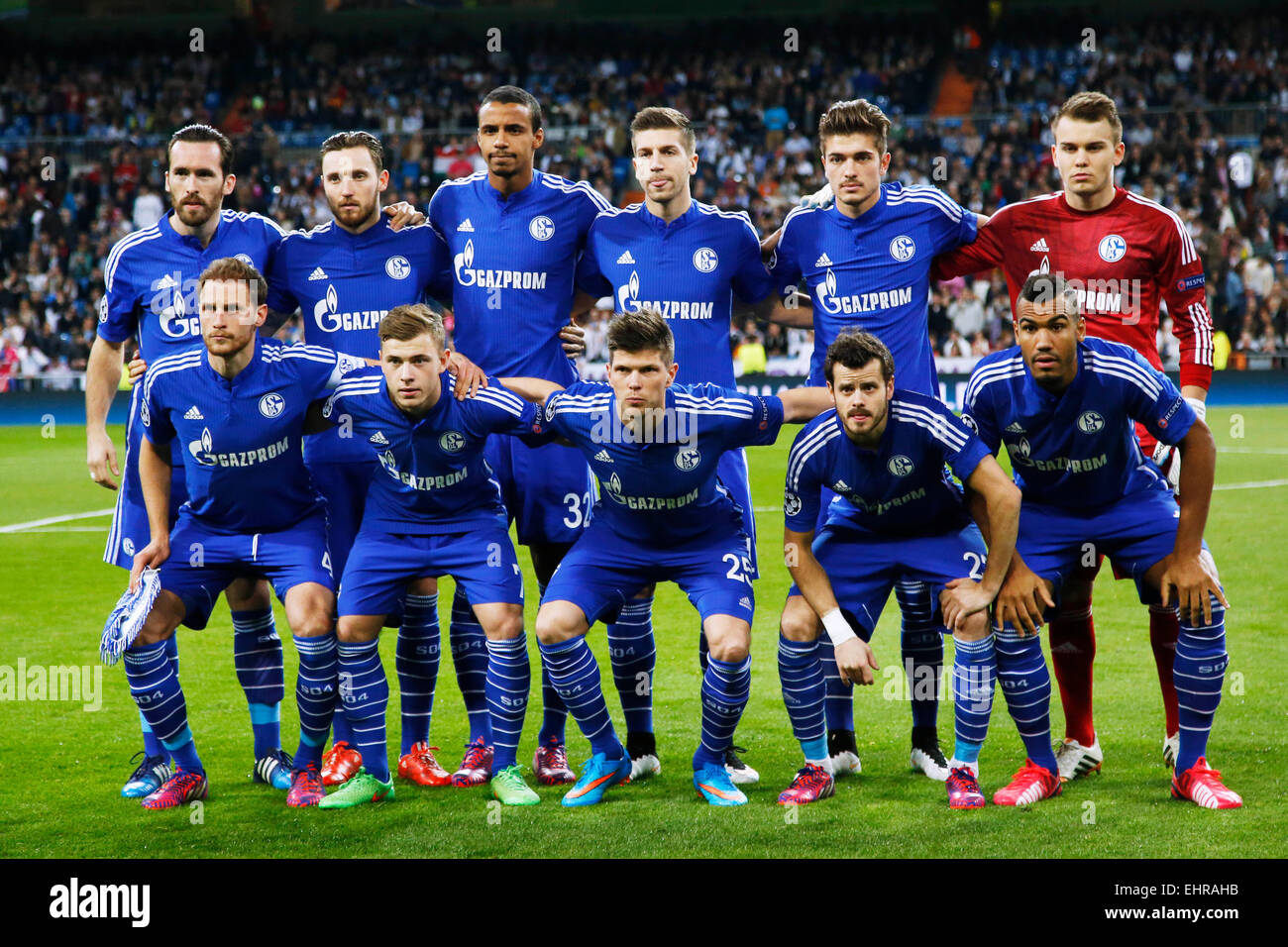 Madrid, Spain. © D. 10th Mar, 2015. Schalke team group line-up Football ...