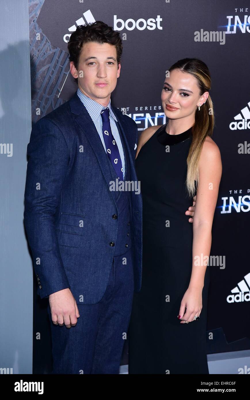 New York, NY, USA. 16th Mar, 2015. Miles Teller, Girlfriend Keleigh ...