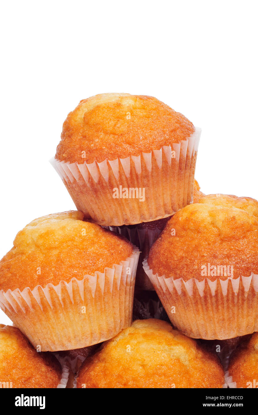 Pile plain cupcakes on white hi-res stock photography and images - Alamy