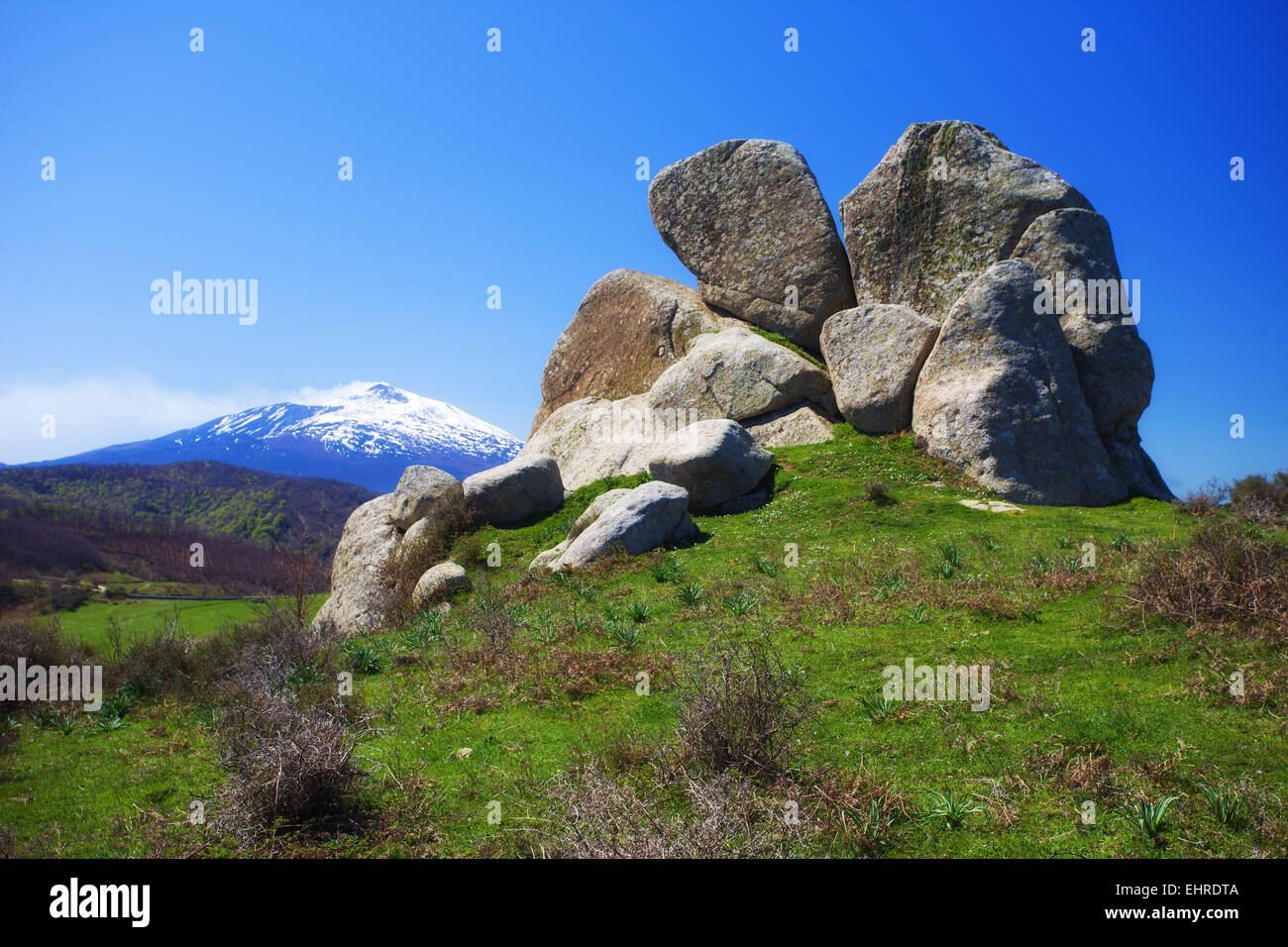 Argimusco rocks in Sicily country. Italy Stock Photo - Alamy