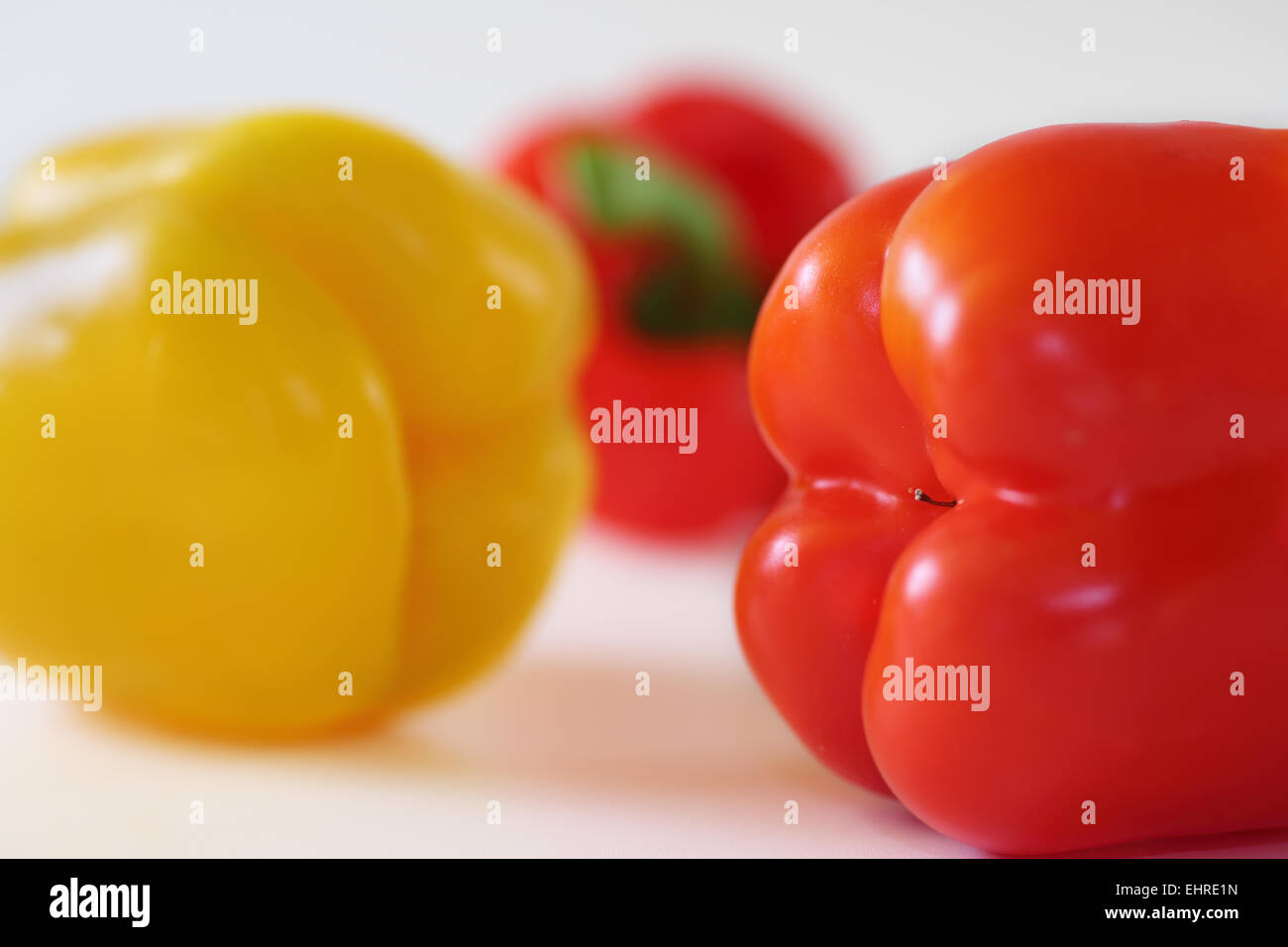 red and yellow peppers Stock Photo - Alamy