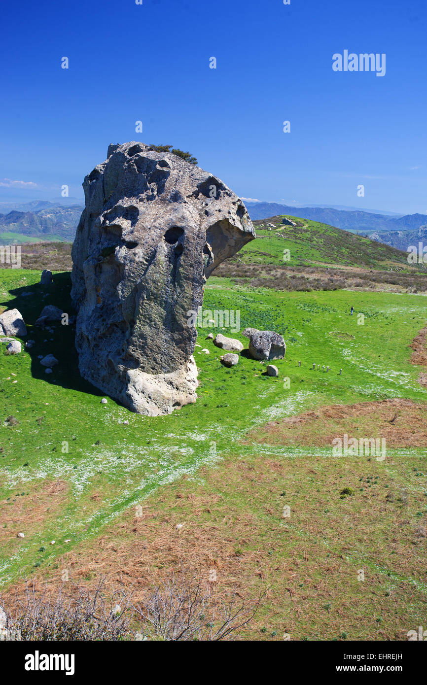 Argimusco rocks in Sicily country. Italy Stock Photo - Alamy