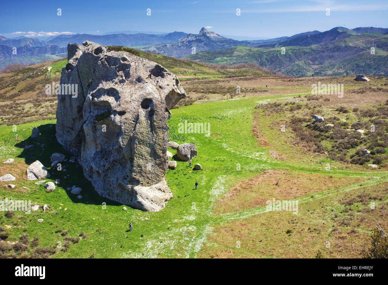Argimusco rocks in Sicily country. Italy Stock Photo - Alamy