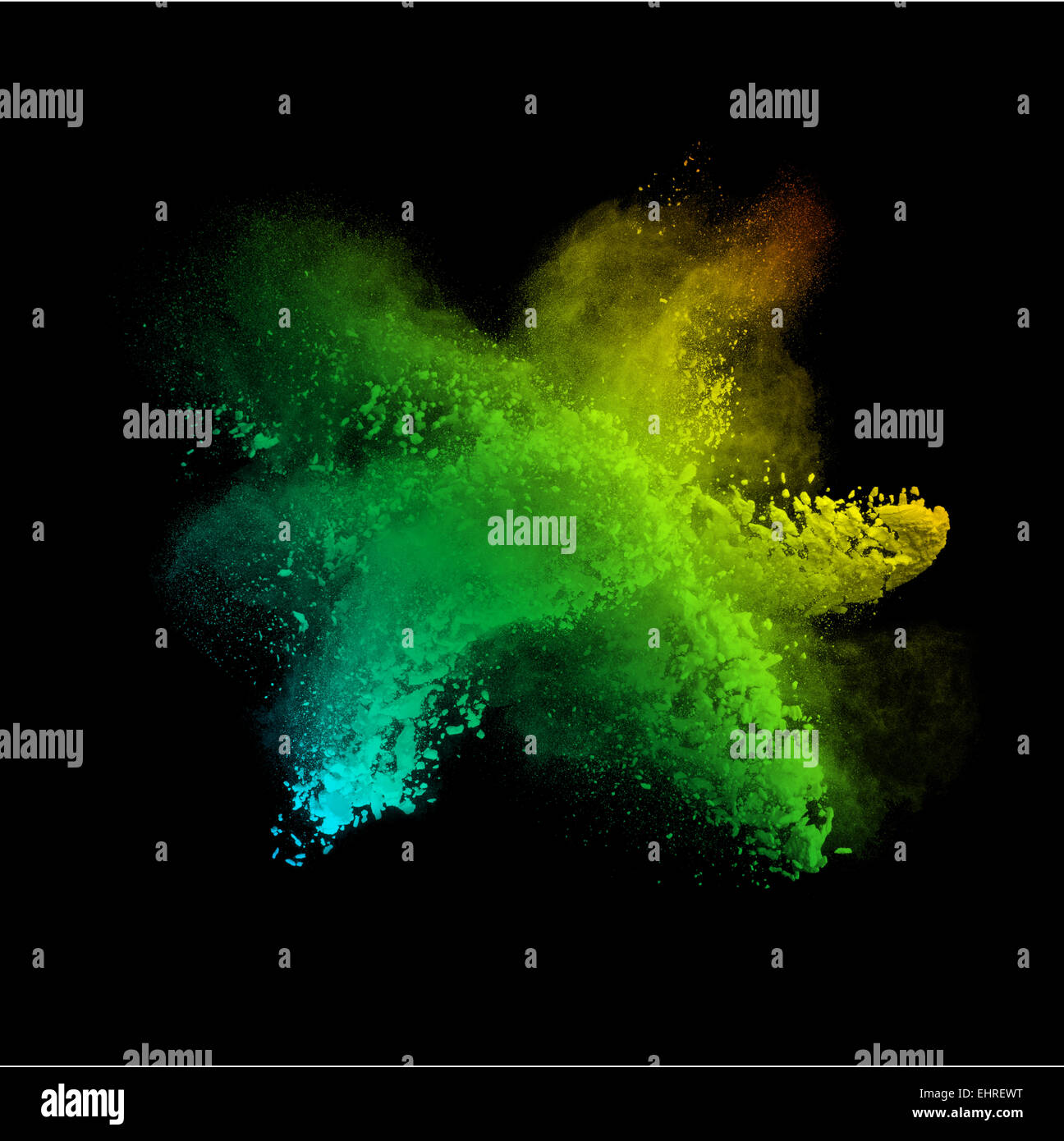 Colored powder isolated on black background Stock Photo - Alamy