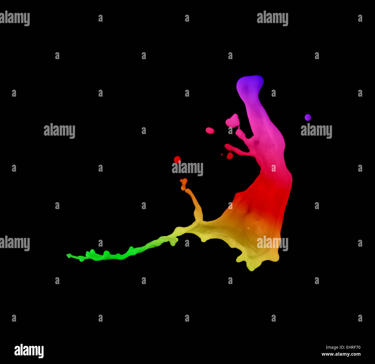 Colorful paint splashing Stock Photo - Alamy