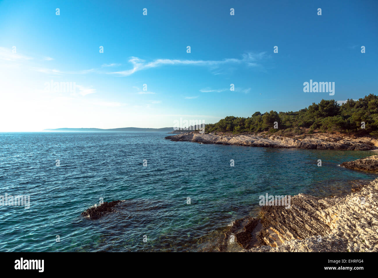Adriatic Sea coastline in Croatia Stock Photo - Alamy