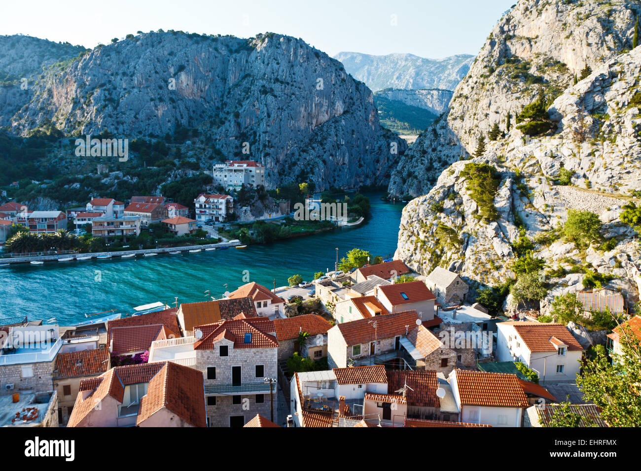 Panorama of Old Pirate Town of Omis in Croatia Stock Photo - Alamy