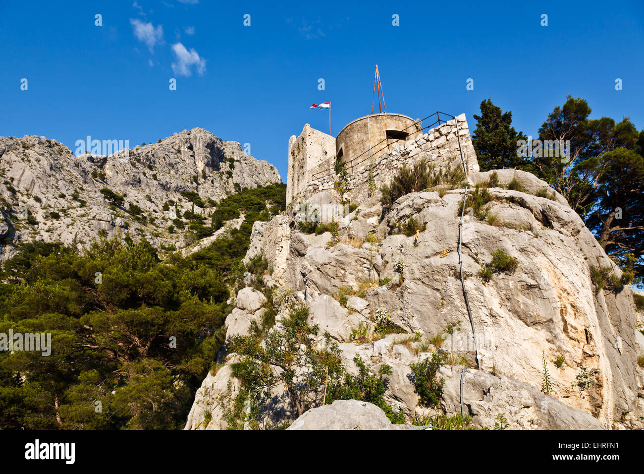 Old Pirate Castle in the Town of Omis, Croatia Stock Photo - Alamy