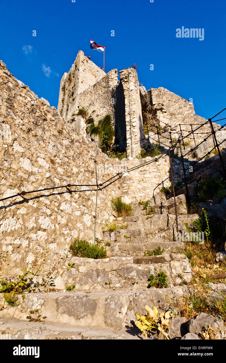 Old Pirate Castle in the Town of Omis, Croatia Stock Photo - Alamy