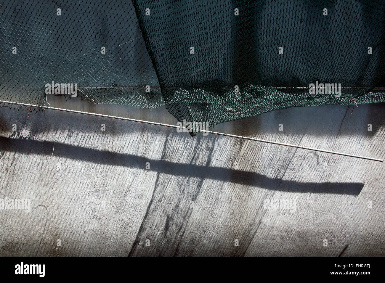 Shadow of green netting on a white wall, George Town Penang Malaysia ...