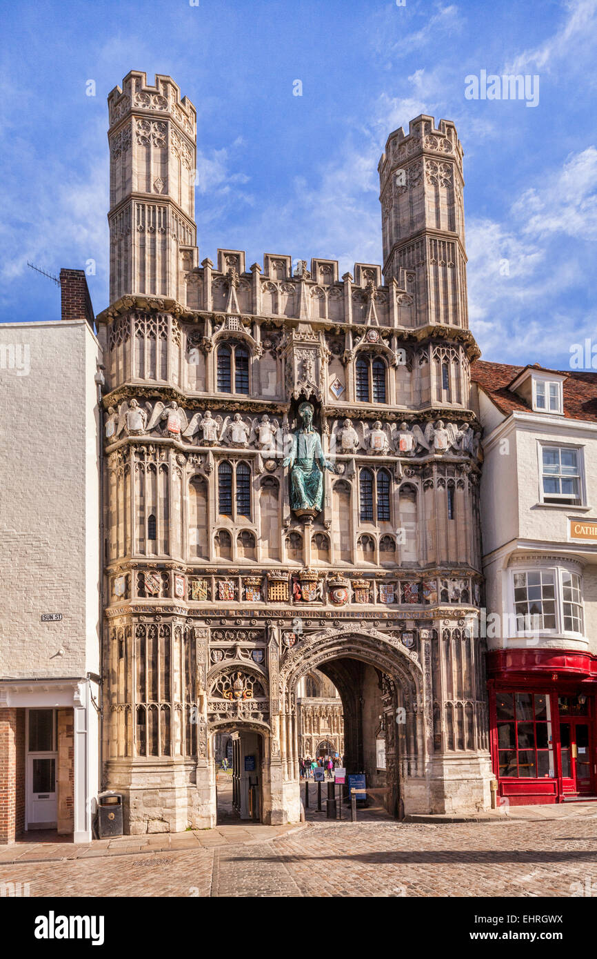 Christ Church Gate, Canterbury Cathedral, Kent, England,UK Stock Photo ...