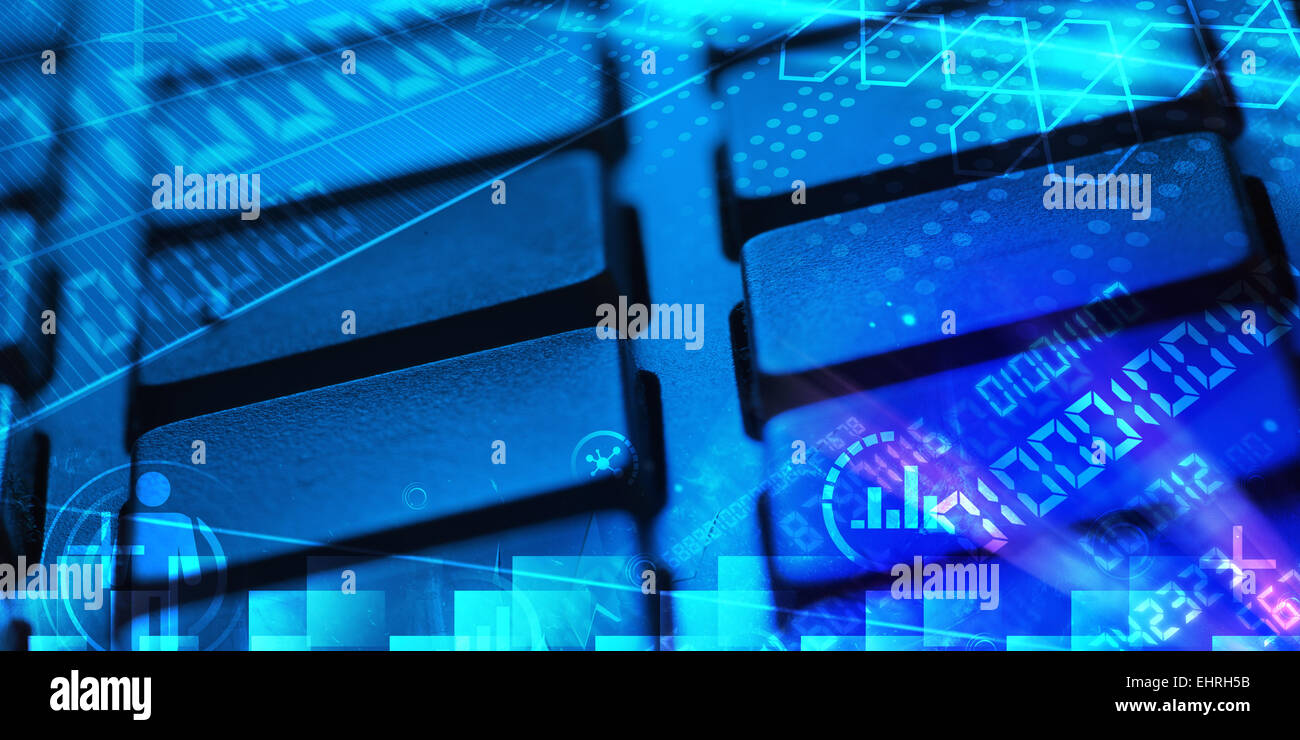 Keyboard with glowing programming codes Stock Photo - Alamy