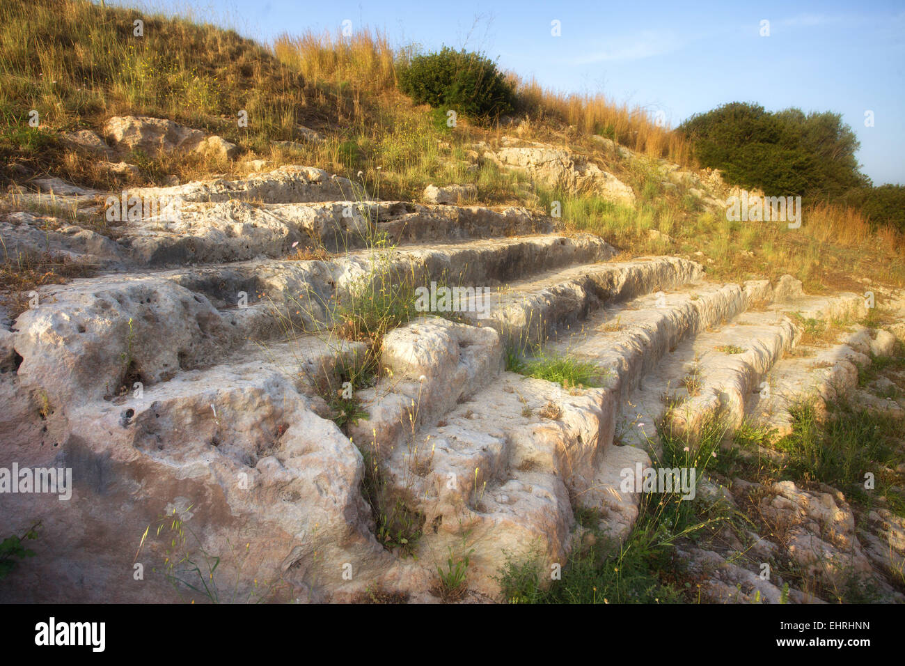 Ancient Eloro greek theater in Sicily country Stock Photo - Alamy