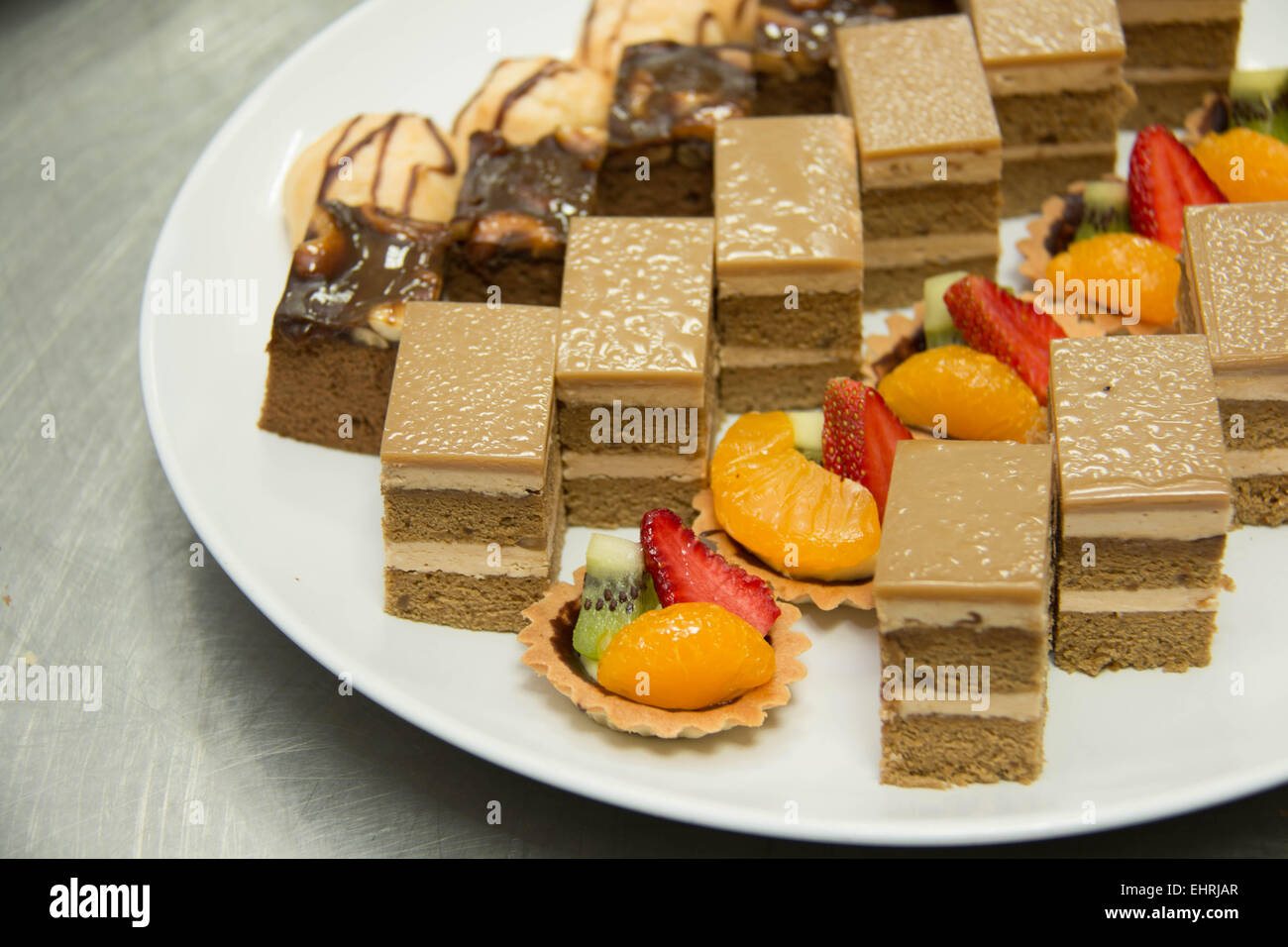 A Collection of delicious assorted mini dessert Stock Photo - Alamy