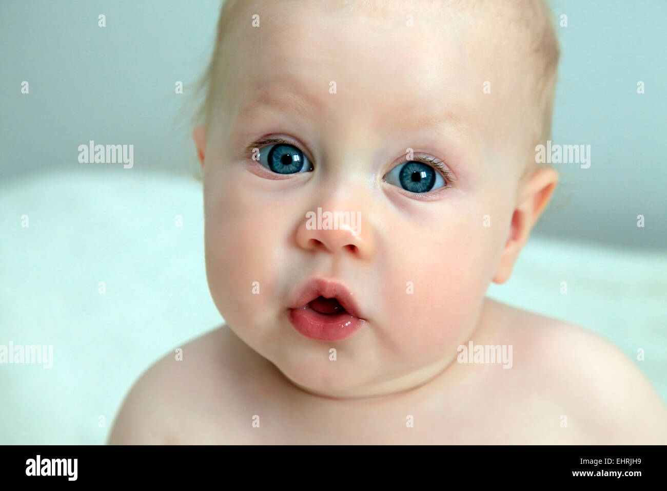 Beautiful small kid girl in studio Stock Photo - Alamy