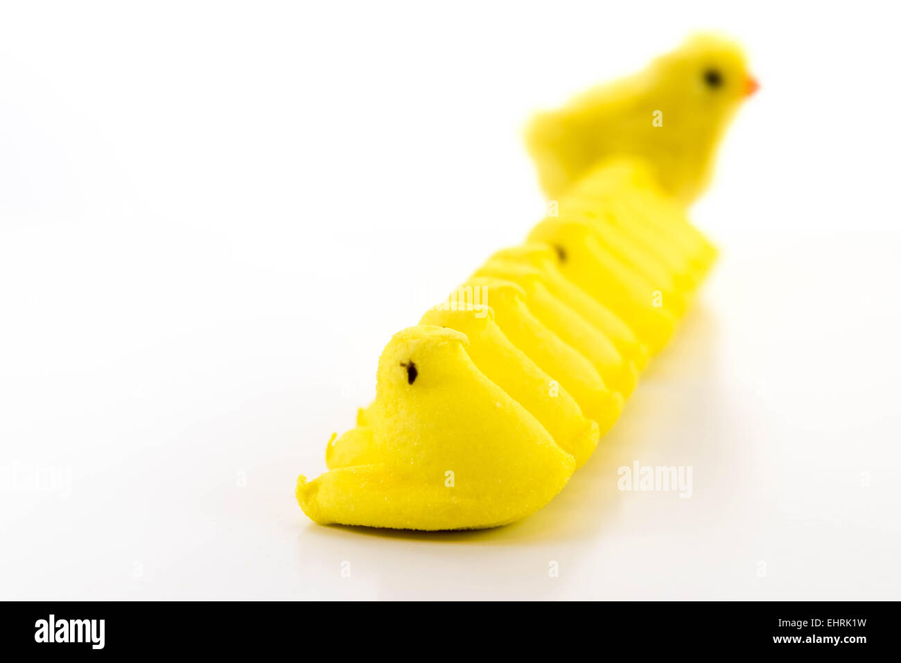 yellow marshmallow chicks Stock Photo - Alamy