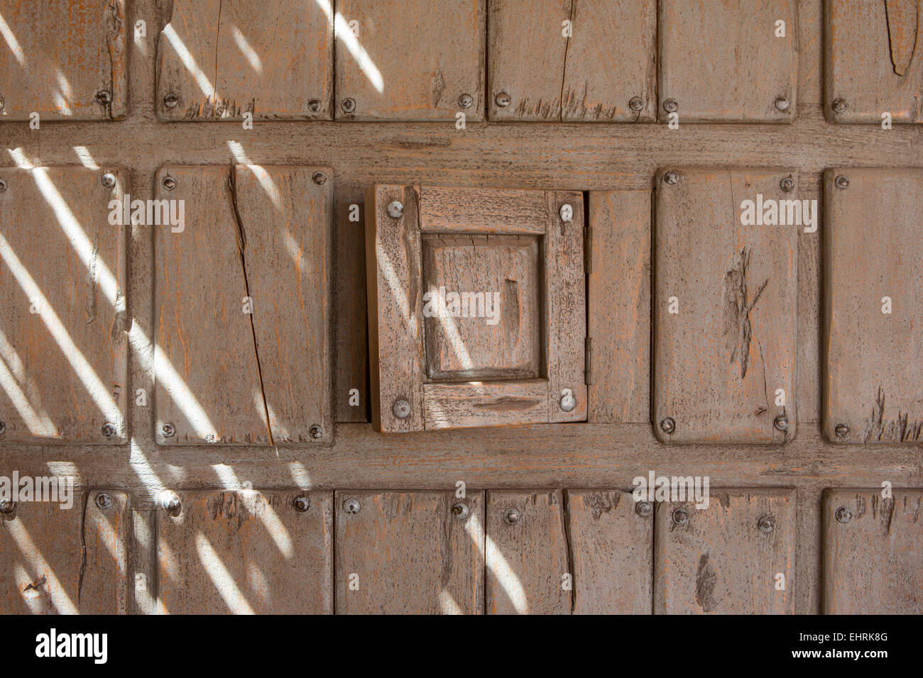 Doorway with an inspection hatch Stock Photo - Alamy