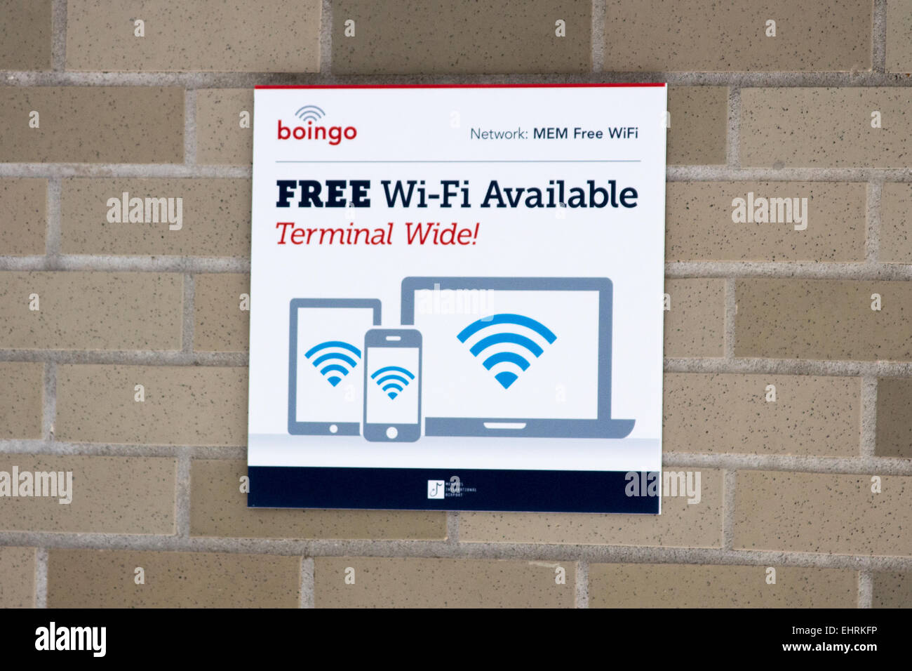 Free Wi-Fi advertising board at Memphis International Airport ...