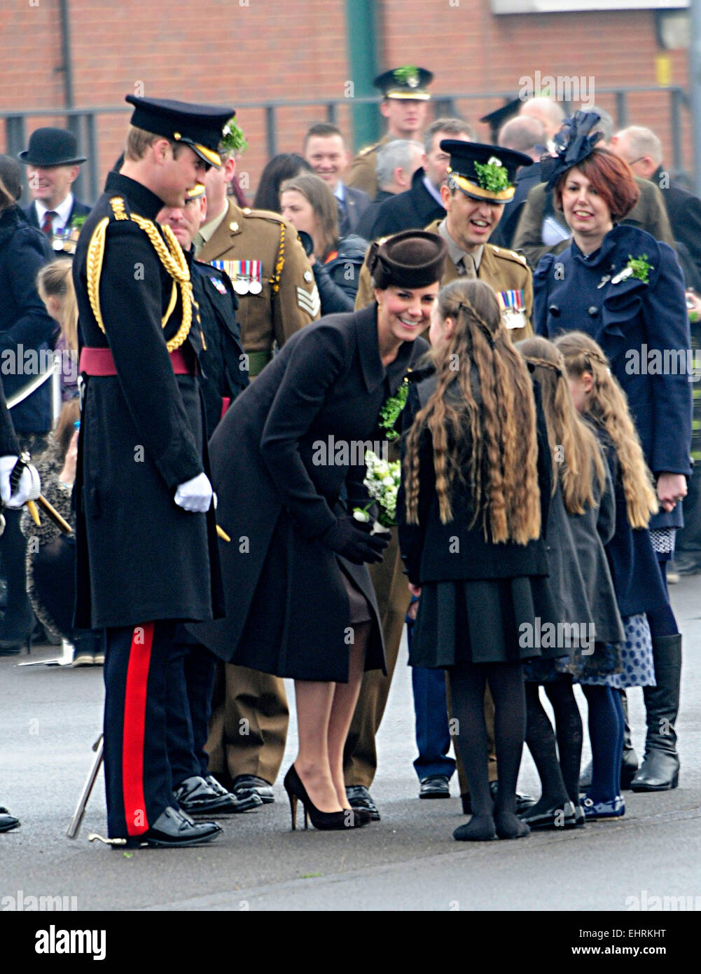 Aldershot, UK. 17th Mar, 2015. The Duke and Duchess of Cambridge Visit ...
