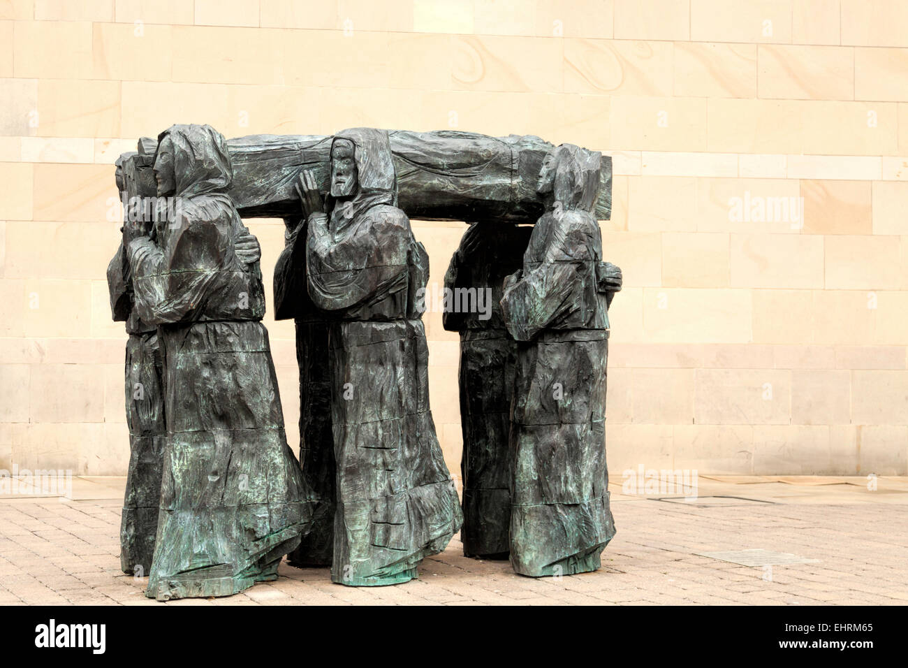 Bronze artwork in the city of Durham, Durham in North East England, UK ...