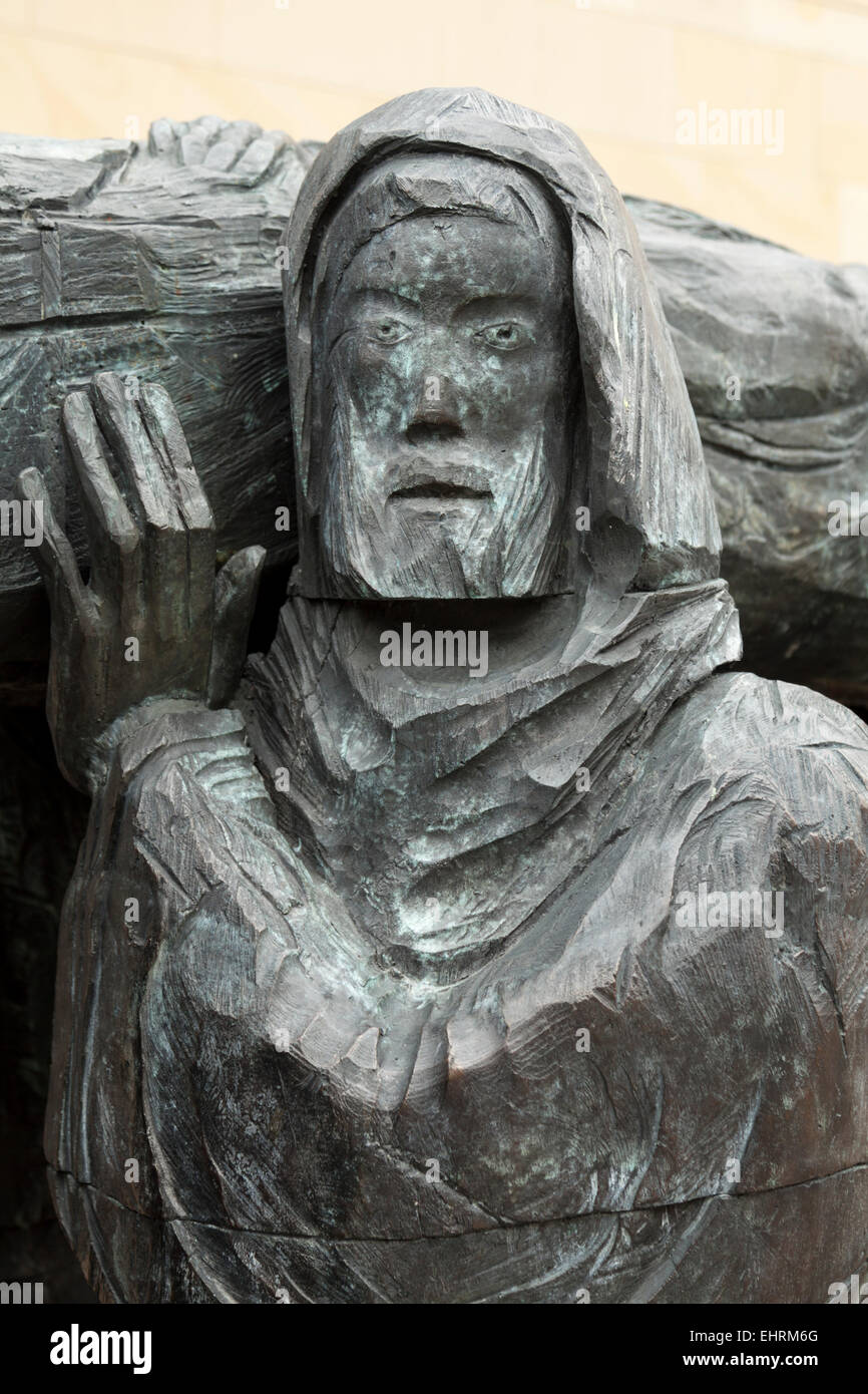 Detail of an artwork in the city of Durham, Durham in North East ...