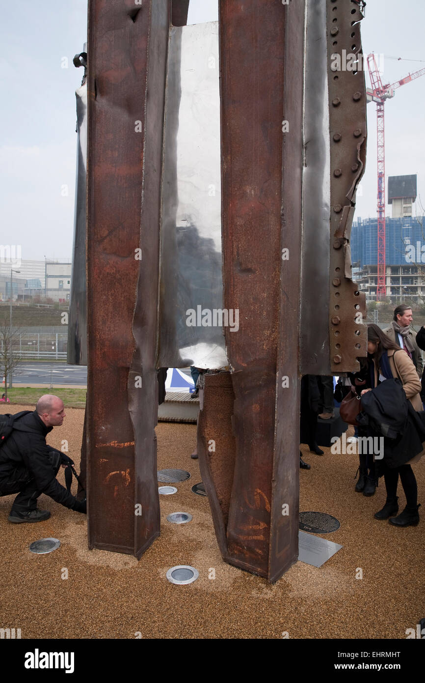 9/11 Steel Sculpture is Unveiled at its Permanent Home in Queen ...