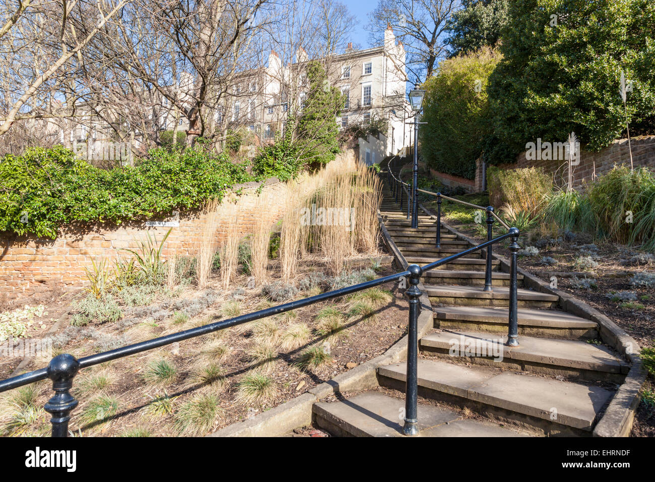 Park Steps, The Park, Nottingham, England, UK Stock Photo - Alamy