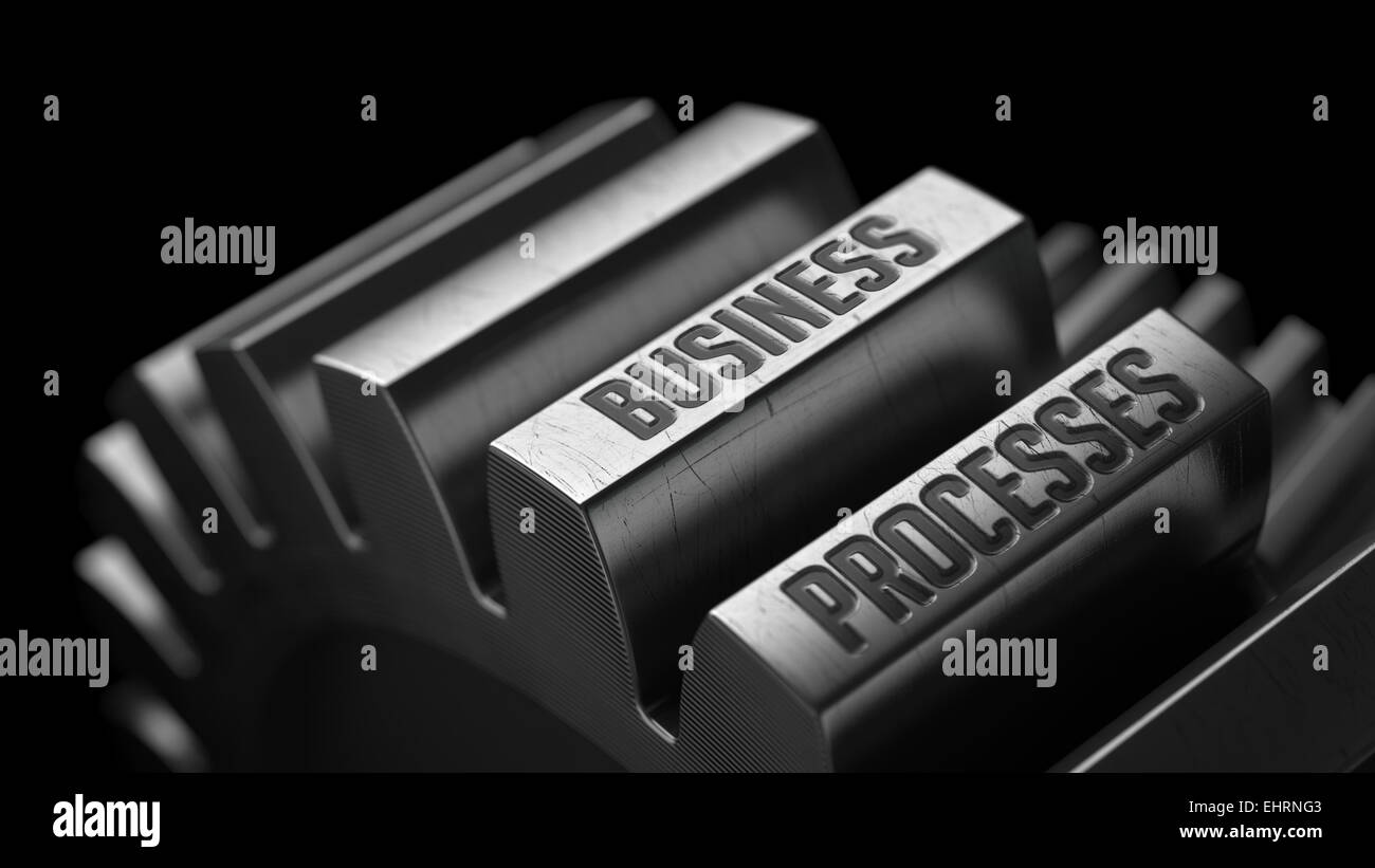 Business gear strategy concept Black and White Stock Photos & Images ...