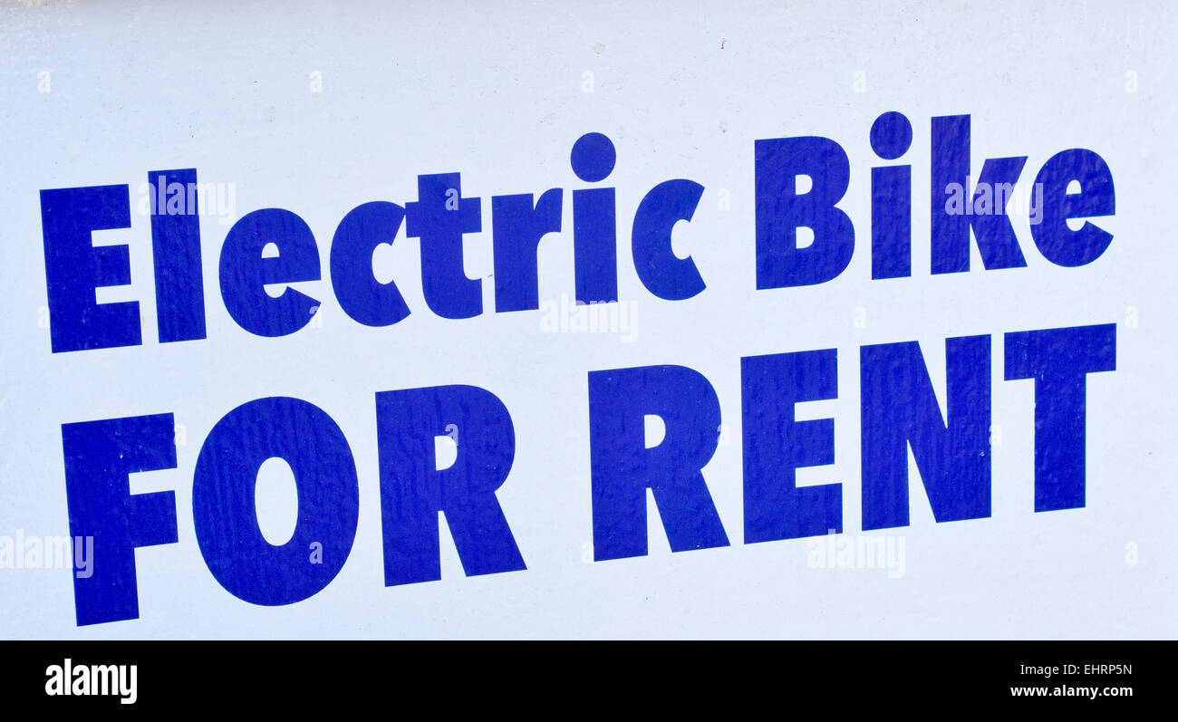 Bike rent sign hi-res stock photography and images - Alamy