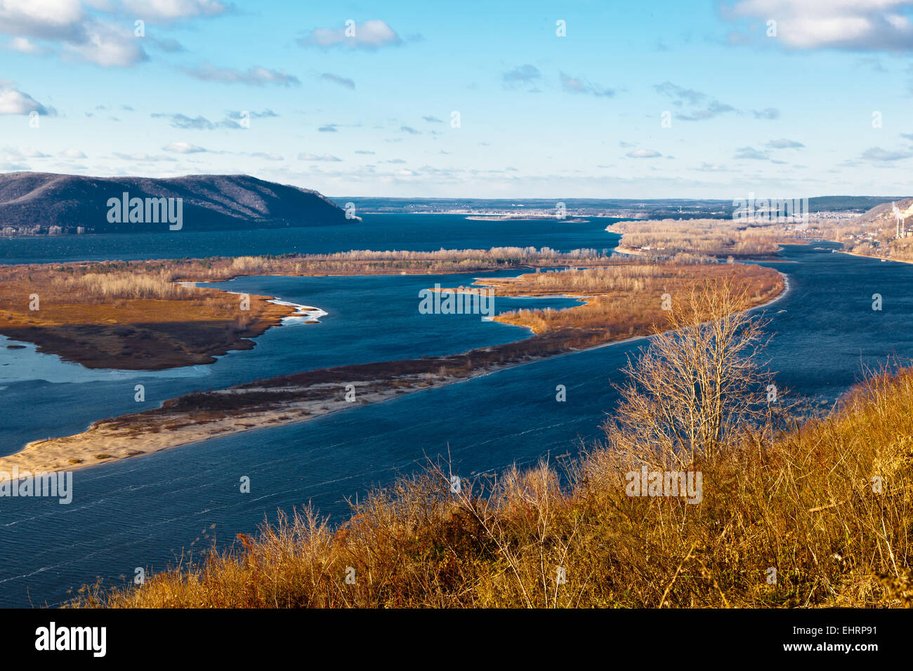 Aerial view of city by volga river hi-res stock photography and images ...