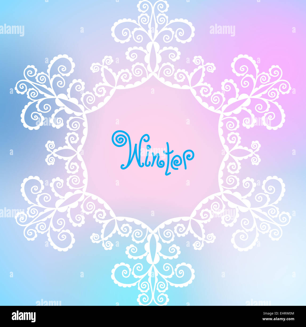 vector winter pattern of spirals, swirls, chains Stock Photo - Alamy