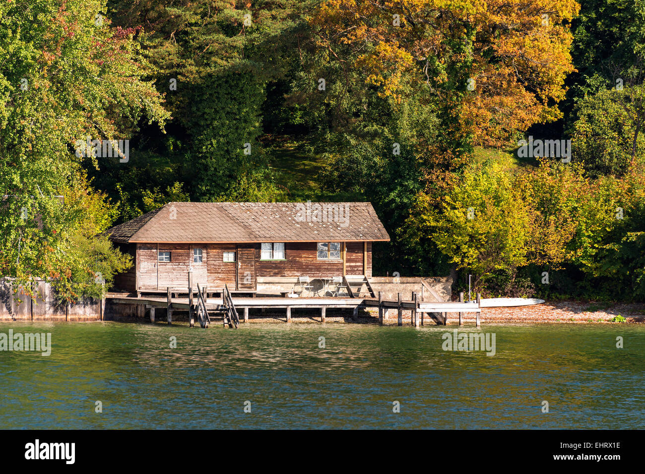 Boat cottage lake germany hi-res stock photography and images - Alamy