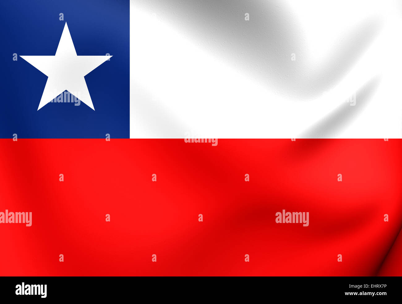 Flag of Chile. Close Up Stock Photo - Alamy