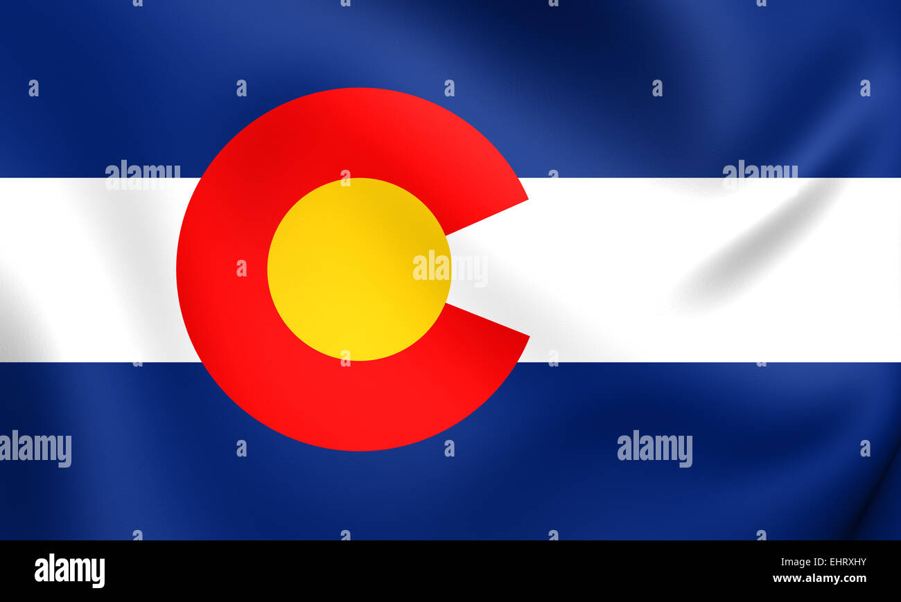 Flag of Colorado, USA. Close Up Stock Photo - Alamy