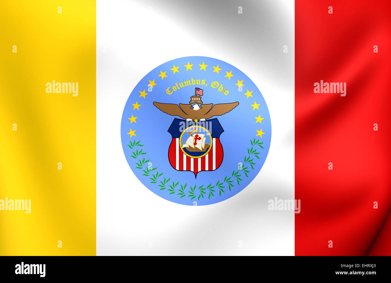 Flag of Columbus, USA. Close Up Stock Photo - Alamy