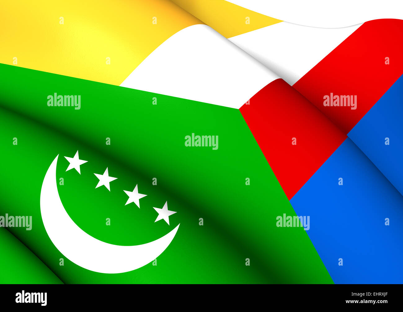 Flag of Comoros. Close Up Stock Photo - Alamy