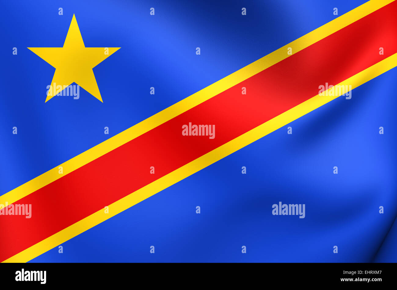 Democratic Republic of the Congo Flag. Close Up Stock Photo - Alamy