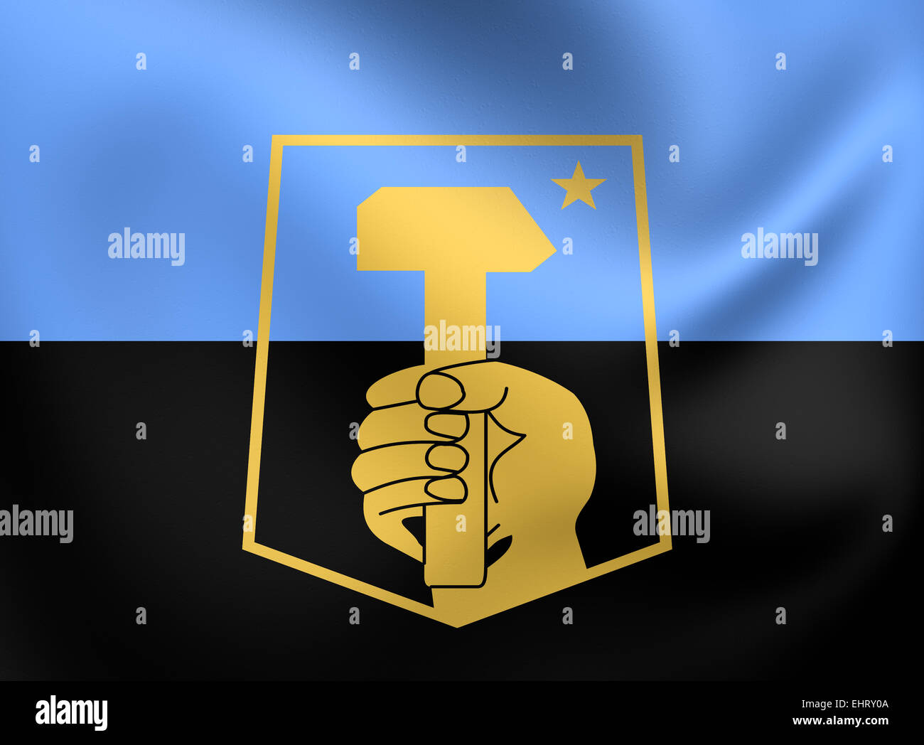 Flag of Donetsk. Close Up Stock Photo - Alamy