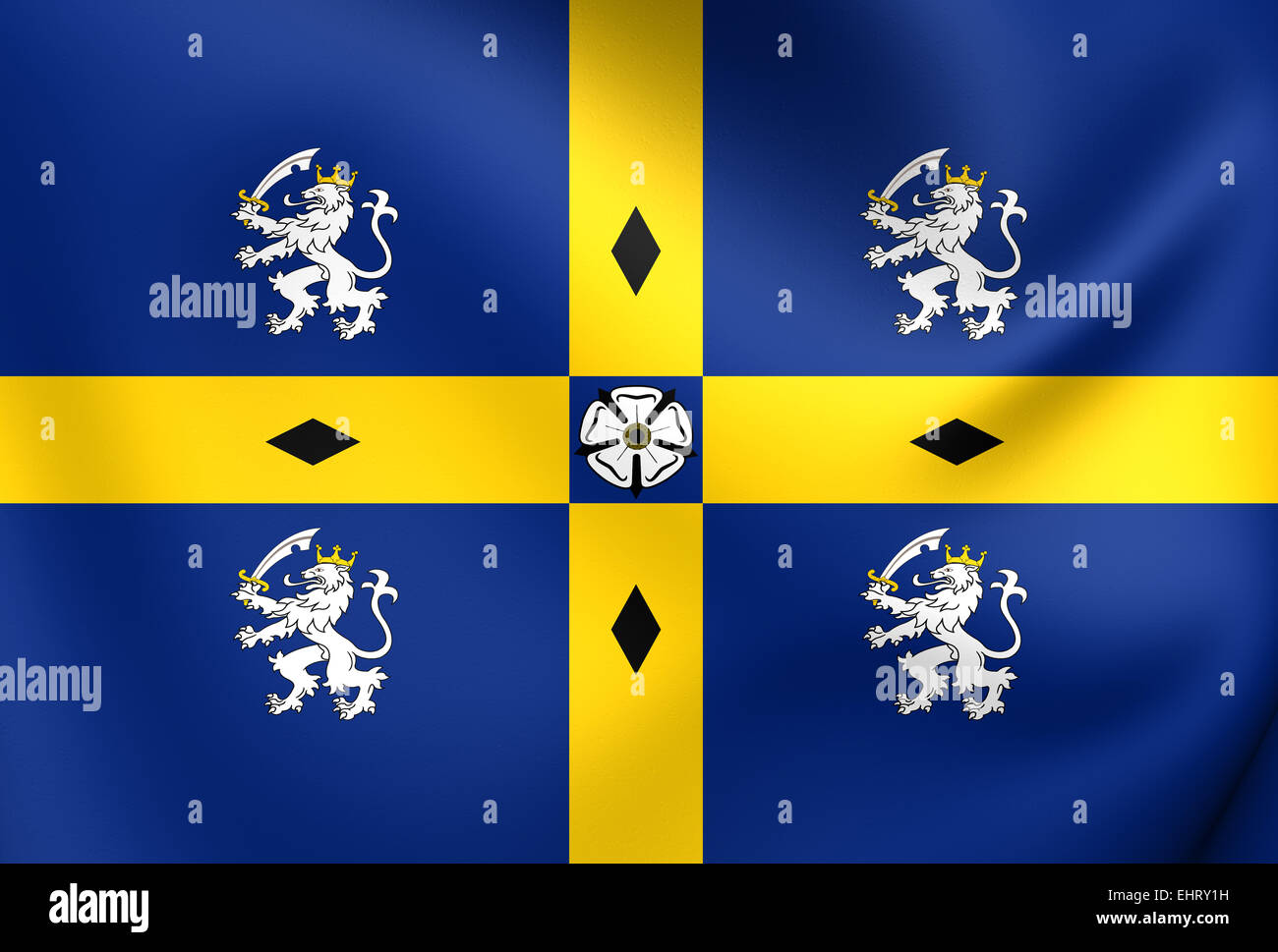 Flag of Durham County Council. Close Up Stock Photo - Alamy