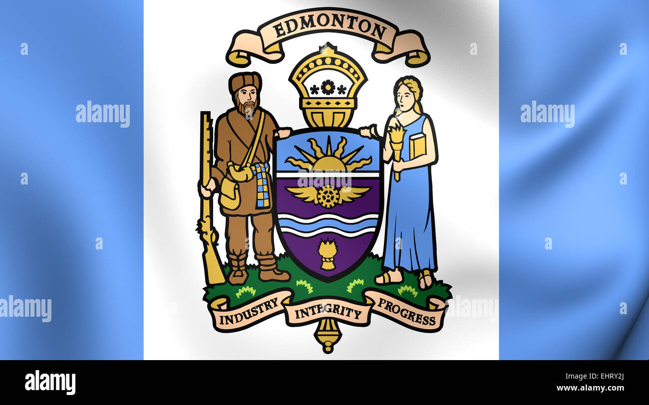 Flag of Edmonton, Canada. Close Up Stock Photo - Alamy