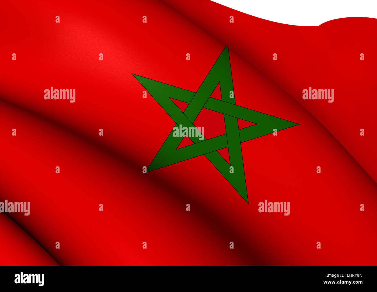 Morocco fluttering flag hi-res stock photography and images - Alamy