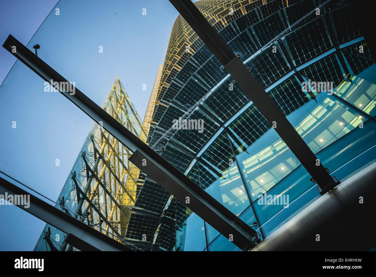 Modern crystal building, office spaces Stock Photo - Alamy